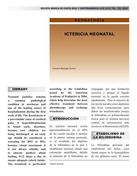 Ictericia Neonatal Apuntes Medicina UDocz