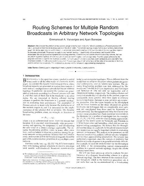 pdf routing schemes for multiple random broadcasts in arbitrary network topologies dokumen tips