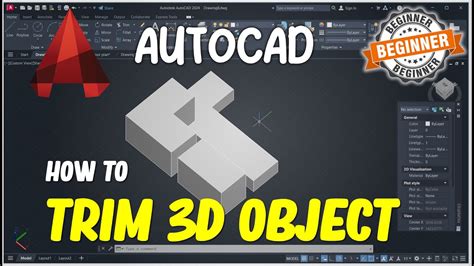 AutoCAD How To Trim 3D Object YouTube