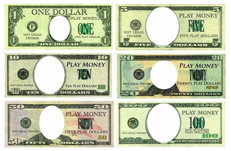 Free Printable Fake Money Template For Teachers