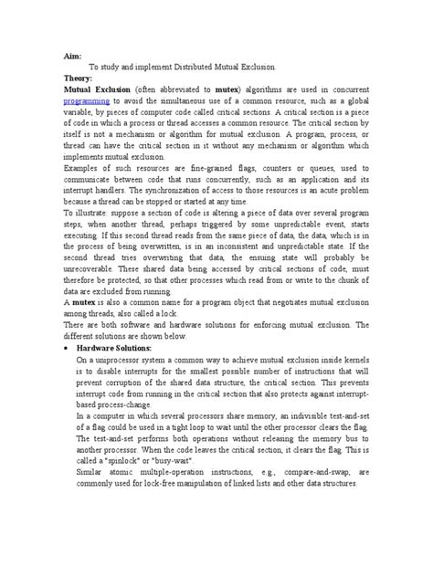 3 distributed mutual exclusion pdf thread computing software engineering
