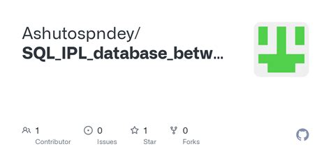 GitHub Ashutospndey SQL IPL Database Between 2008 And 2020