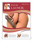 Naked Woman Holding Gun Flyer Template Design Id