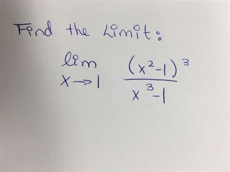 solved find the limit lim x rightarrow 1 x 2 1 3 x 3 1