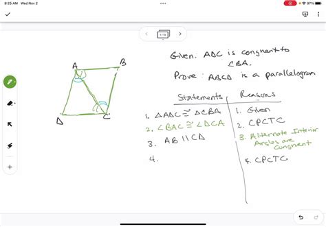 solved abcd is a parallelogram prove that triangle abc is congrunt to triangle cba