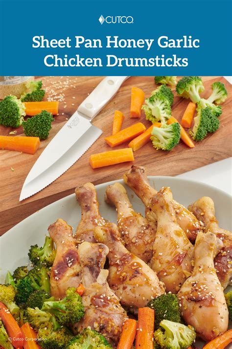 Sheet Pan Honey Garlic Chicken Drumsticks With Carrots And Broccoli