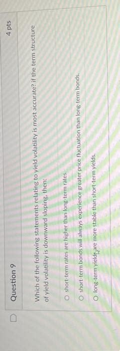 solved question 9 4 pts which of the following statements