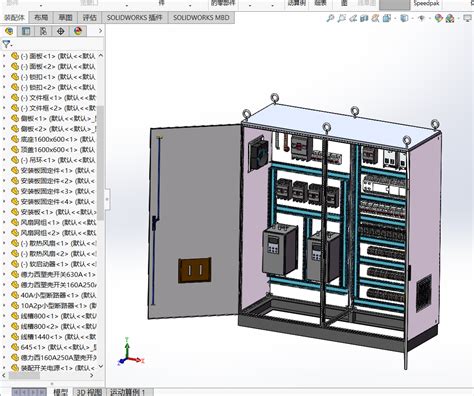仿威图PLC控制柜 SOLIDWORKS 2017 模型图纸下载 懒石网