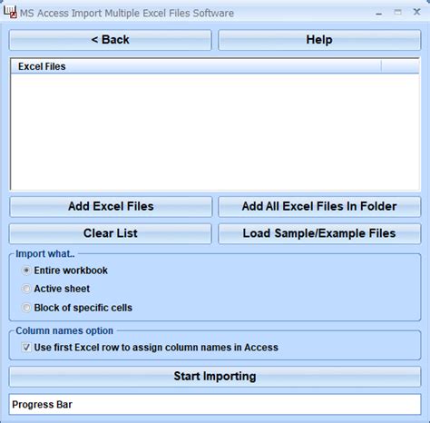 ms access import multiple excel files software