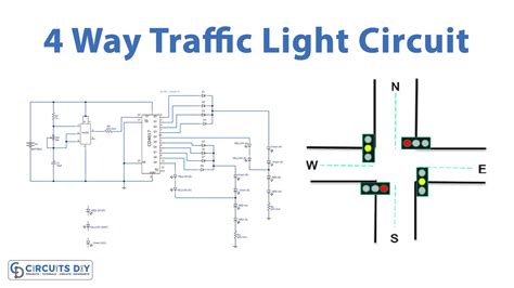 Four Way Traffic Lights Circuit Using Timer Ic Off