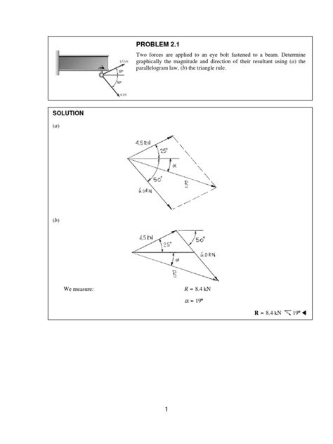 graphical analysis of forces determining the magnitude and direction of resultant forces