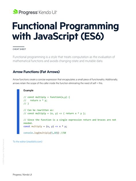 javascript cheat sheet functional programming es6 kendo ui download printable pdf