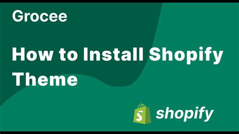 How To Install Shopify Theme YouTube