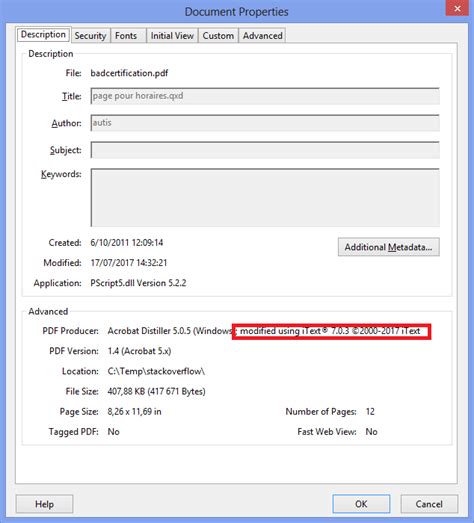 pdf why is one of these two itext 7 signed and validated document is not valid with adobe dc