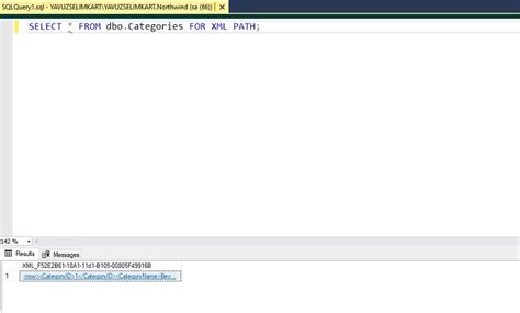 for xml path in sql server mssql query