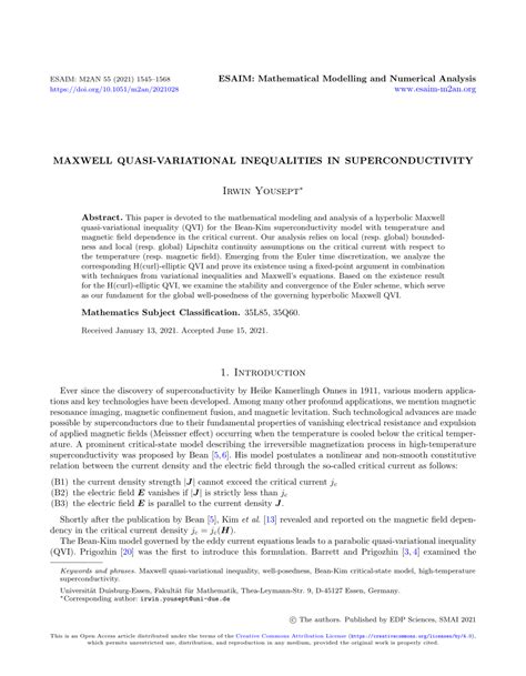 pdf maxwell quasi variational inequalities in superconductivity