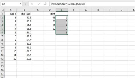 how to use the frequency excel function goskills