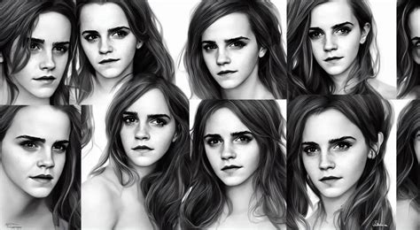 3 Consecutive Portraits Of Emma Watson As A Mermaid Stable Diffusion