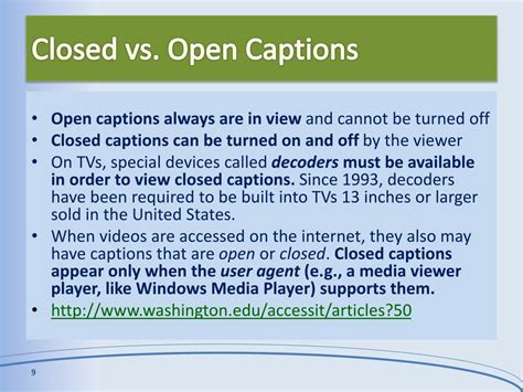 PPT Captioning Video For Accessibility PowerPoint Presentation Free