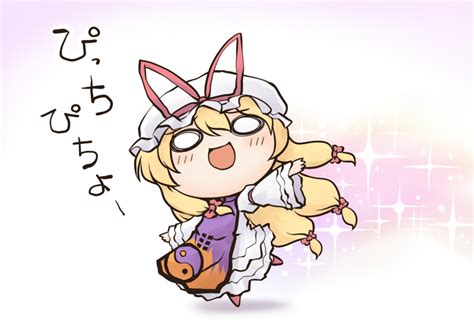 Safebooru Blonde Hair Blush Bow Chibi Hair Bow Long Hair Nekoguruma O O Ribbon Solo Sparkle