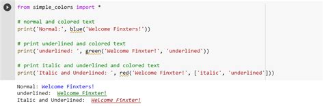 How To Print Underlined Text In Python Be On The Right Side Of Change