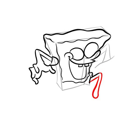 How To Draw Corrupted SpongeBob FNF Sketchok Easy Drawing Guides