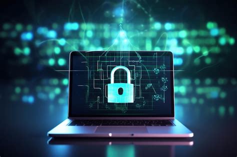 Premium AI Image Cybersecurity And Data Protection Concept With A