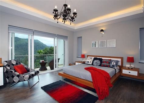 Polished Passion 19 Dashing Bedrooms In Red And Gray Decoist