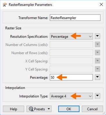Modify Raster Cell Size By Resampling FME Support Center