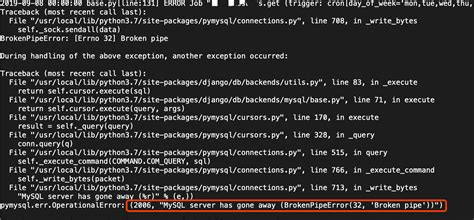 Pymysql Err OperationalError 2006 MySQL Server Has Gone Away