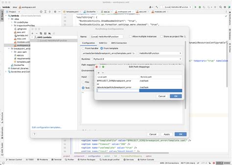 How To Debug AWS Lambda In Pycharm Built By Dockerfile When