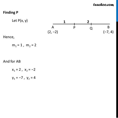 example 8 find coordinates of points of trisection examples