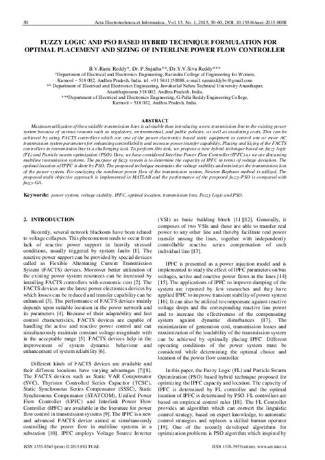 pdf fuzzy logic and pso based hybrid technique formulation for optimal placement and sizing of