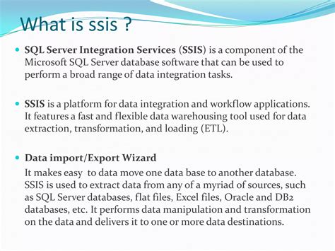Introduction Of Ssis PPT