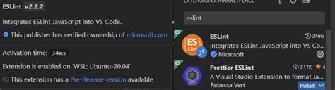 Failed To Load The Eslint Library Message In WSL With Worked Eslint Server