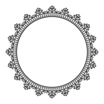 Beautiful Circle Hand Drawn Floral Border Vector Circle Borders Hand