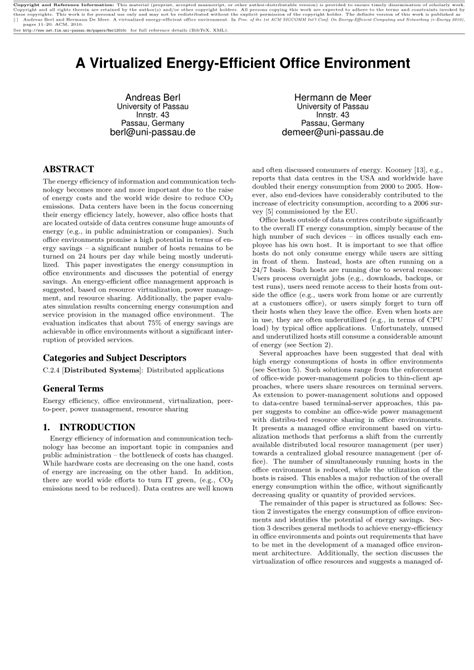 pdf a virtualized energy efficient office environment