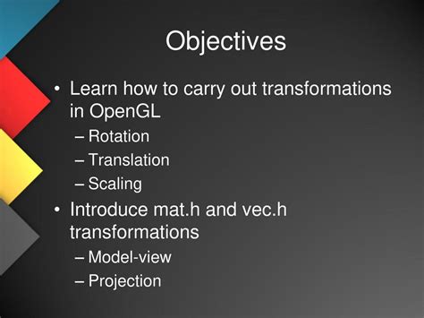 computer graphics opengl transformations ppt download