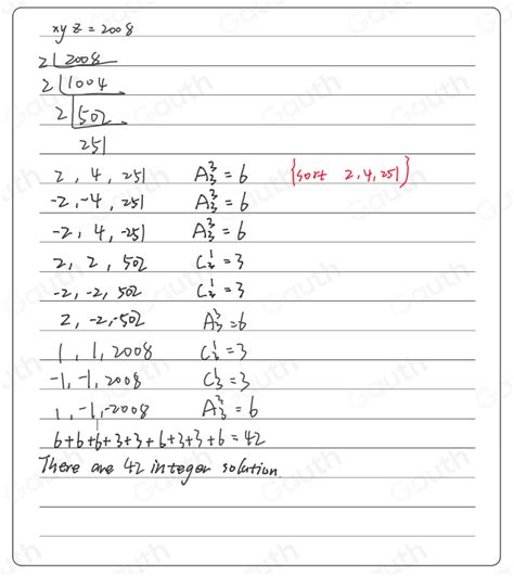 solved determine how many integer solutions x y z are there to the equation xyz 2008 [algebra]