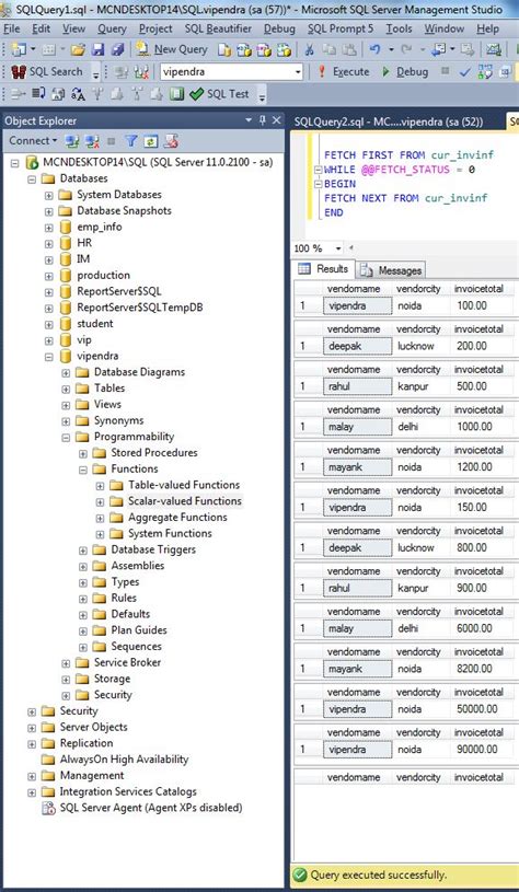 How To Use Fetchstatus Function In Sql Server 2012
