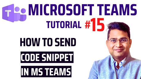 How To Send Code Snippet In Teams Microsoft Teams Tutorial 15 YouTube