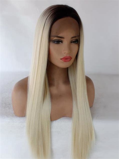 1bt 613 Blonde Long Straight Lace Front Wig Synthetic Wigs Babalahair