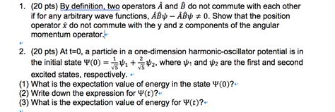 solved 1 20 pts by definition two operators a and b do