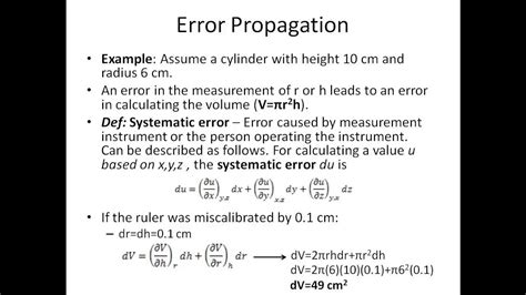 error propagation youtube