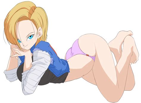 Rule 34 Android 18 Ass Up Blonde Hair Blue Eyes Bottomless Caisama Dragon Ball Dragon Ball Z