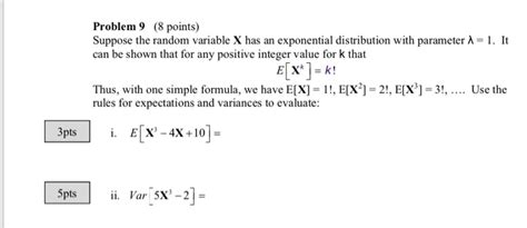 solved problem 9 8 points suppose the random variable x