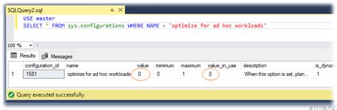 Опция sql server optimize for ad hoc workloads [Вики it kb]