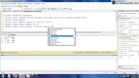 How To Create Table And Insert Data Using Sql Part 2 Video By