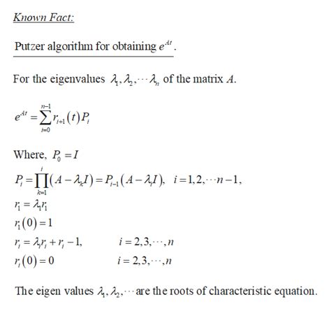 answered se the putzer algorithm theorem 7 1 … bartleby