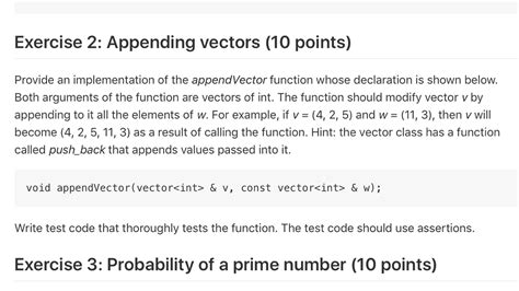 solved exercise 2 appending vectors 10 points provide an